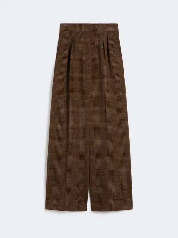 Max Mara Patterned Cotton Wool Jersey Trousers