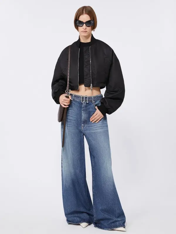 Max Mara Oversized Wide Leg Jeans With Belt