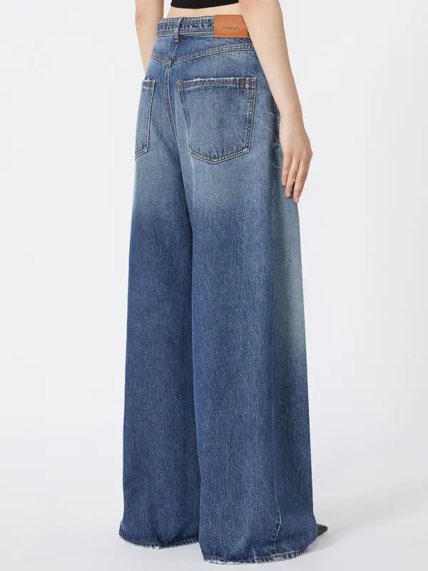 Max Mara Oversized Wide Leg Jeans With Belt