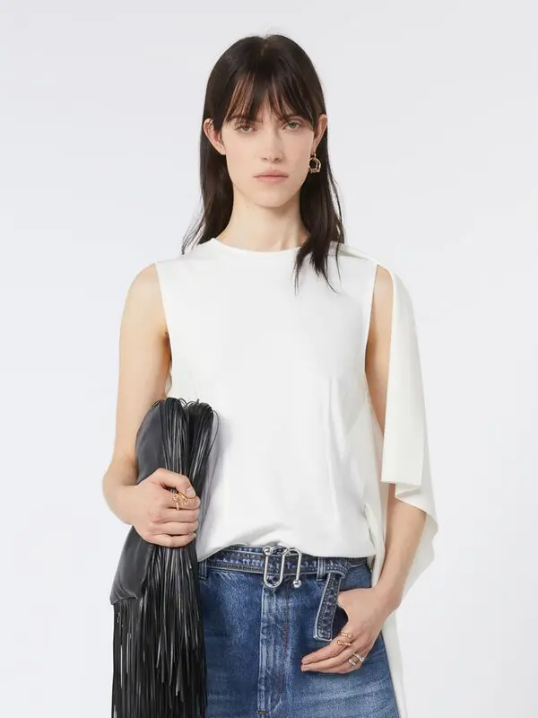 Max Mara Fitted T-shirt With Contrast Back