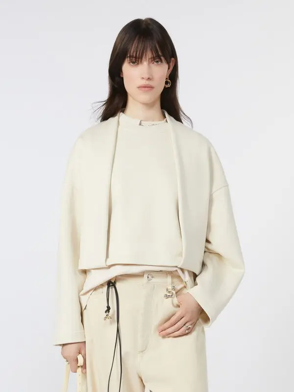 Max Mara Soft Sweatshirt With Double-layer Effect