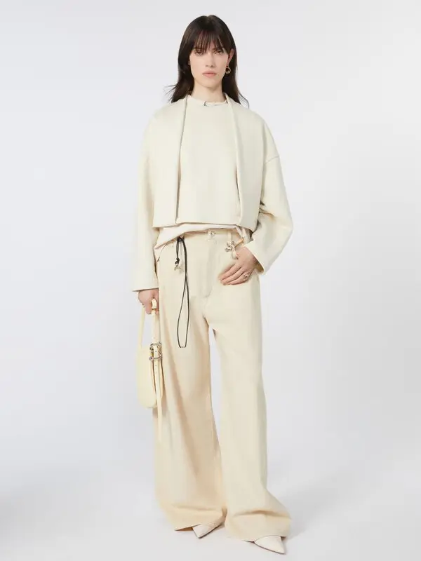 Max Mara Soft Sweatshirt With Double-layer Effect