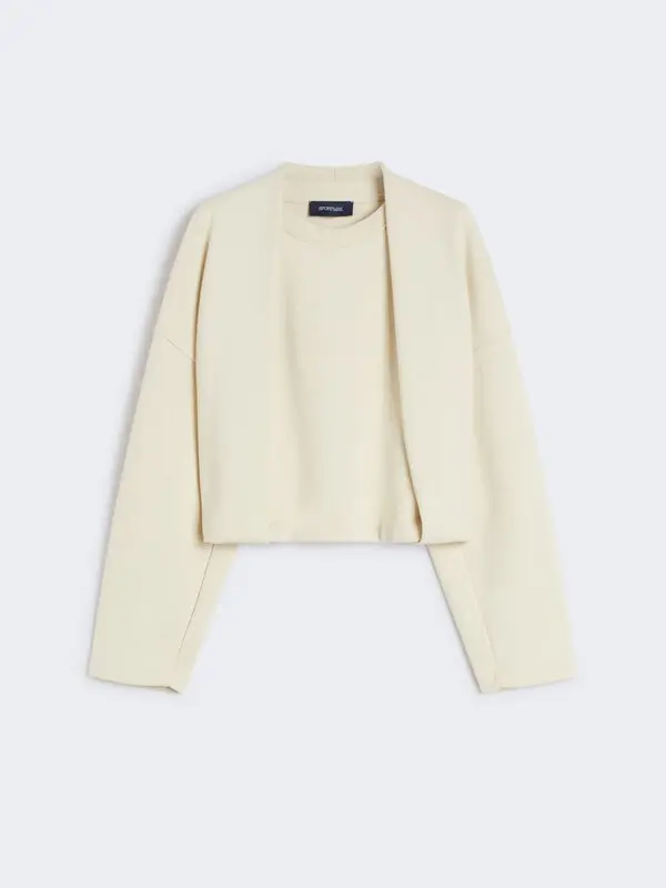 Max Mara Soft Sweatshirt With Double-layer Effect