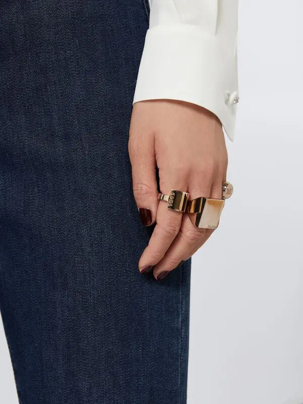 Max Mara Square Ring With Logo