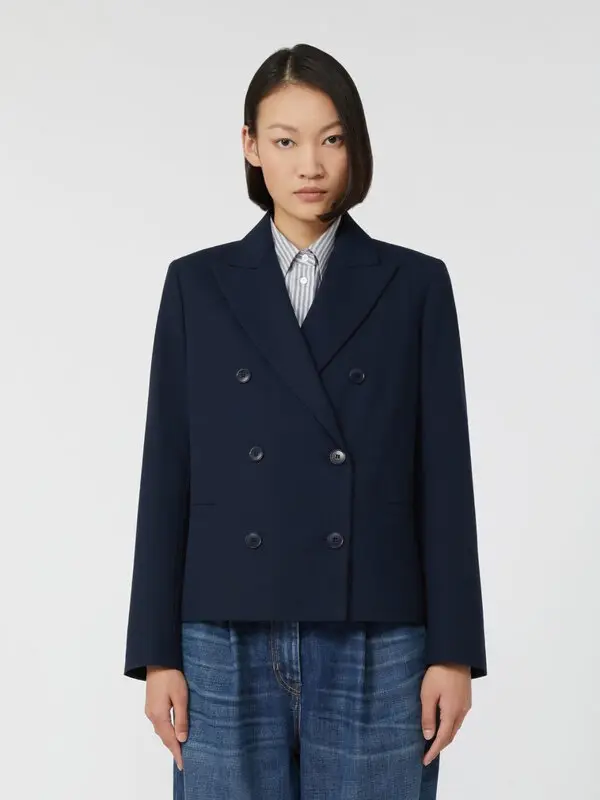 Max Mara Double-breasted Gabardine Jacket