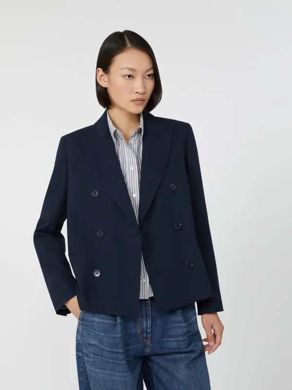 Max Mara Double-breasted Gabardine Jacket