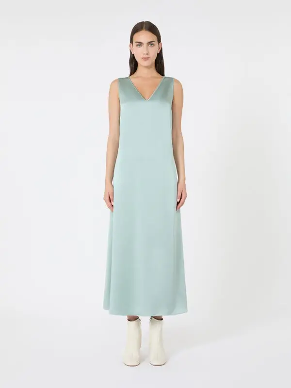 Max Mara Flowing Satin Maxi Dress