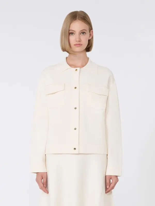 Max Mara Boxy-fit Stretch Viscose Trucker Jacket