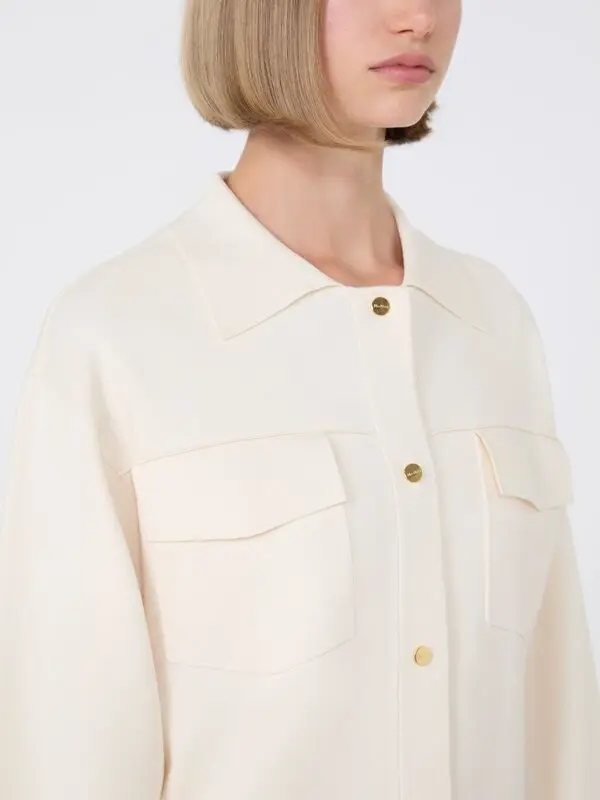 Max Mara Boxy-fit Stretch Viscose Trucker Jacket