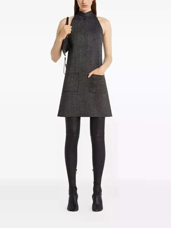 COURREGES High-neck Sleeveless Dress - Grey