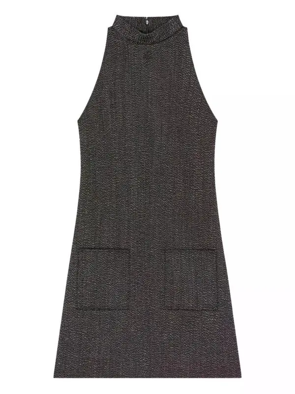 COURREGES High-neck Sleeveless Dress - Grey