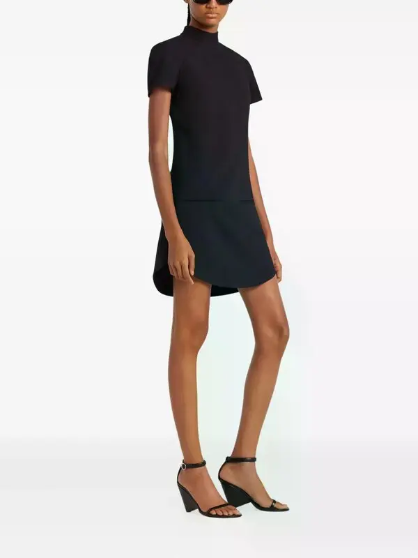 COURREGES High-neck Short-sleeve Dress - Black