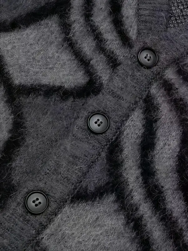AWAKE NY Patterned Jacquard Cardigan