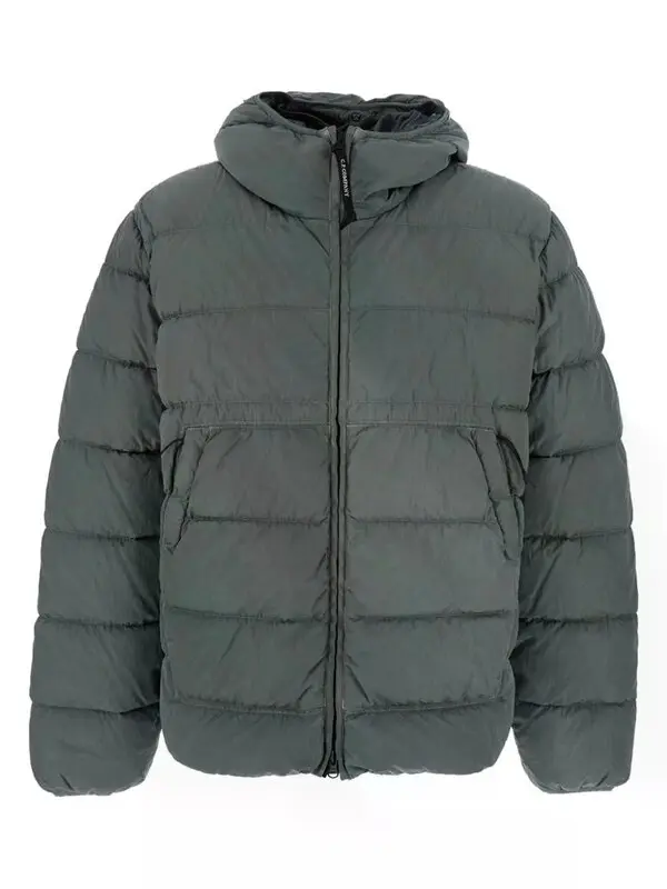 C.P. COMPANY Hooded Quilted Jacket - Grey