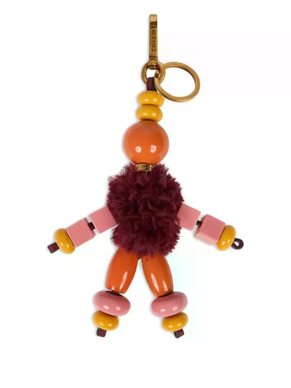 Etro Beaded Pompom Charm - Orange