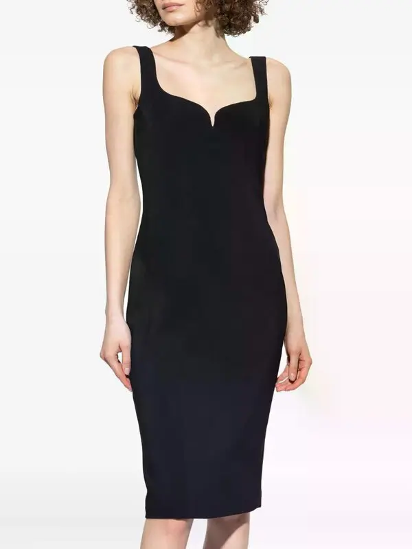 Versace Sweetheart-neckline Midi Dress