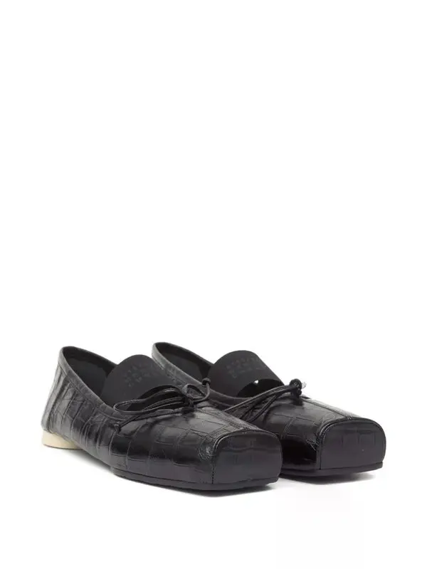 MAISON MARGIELA Numeric" Croc-embossed Ballet Flats