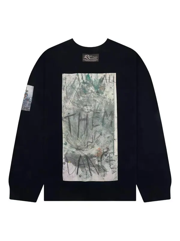 Raf Simons Graphic-print Sweater - Blue