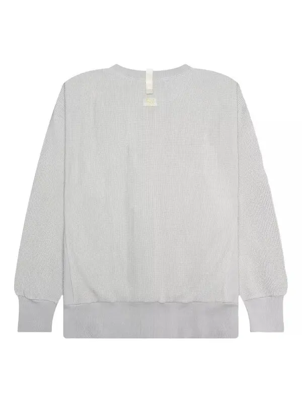 ADVISORY BOARD CRYSTALS Waffle-texture Crew Neck Sweatshirt - Grey