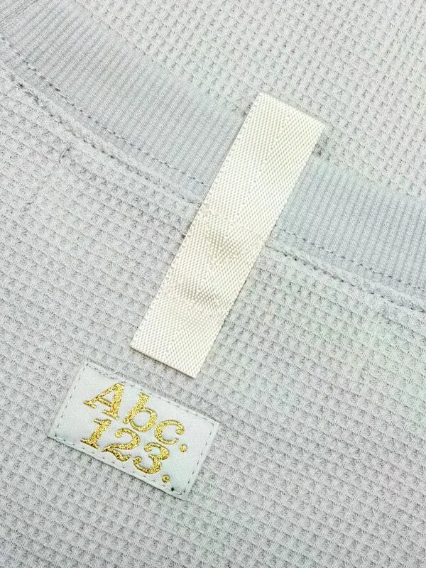 ADVISORY BOARD CRYSTALS Waffle-texture Crew Neck Sweatshirt - Grey
