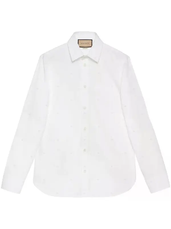 Gucci Interlocking G Logo-print Cotton Shirt
