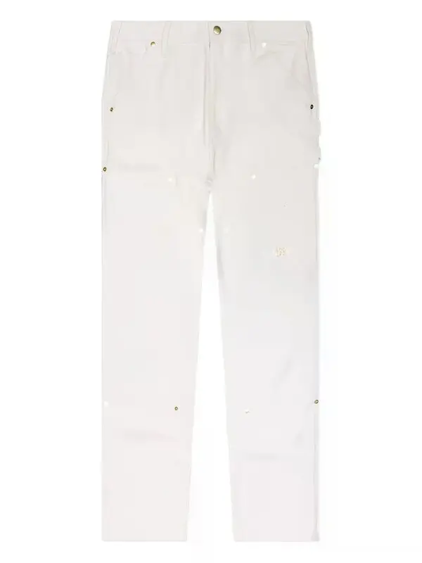 ADVISORY BOARD CRYSTALS Embellished Canvas Trousers
