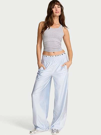 Victoria's Secret Vsx Glossytech™ Wide-leg Pant - Blue
