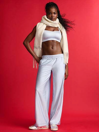 Victoria's Secret Vsx Glossytech™ Wide-leg Pant - Blue