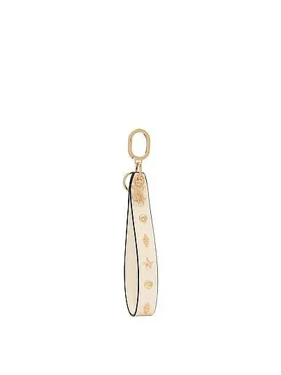 Victoria's Secret Wristlet Strap Keychain - White,ivory