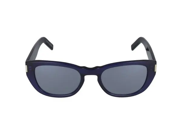 Saint Laurent Full Rim Sunglasses - Blue Blue Silver