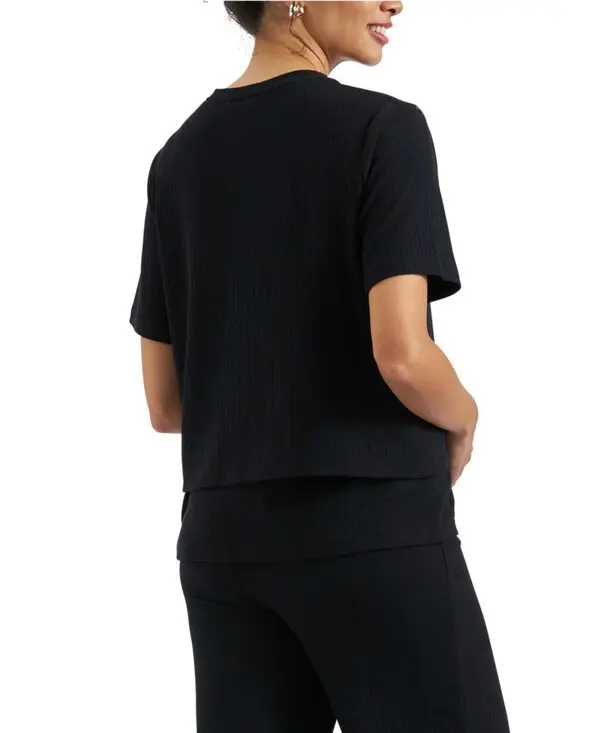 RIPE MATERNITY Mike Rib Nursing Top - Black