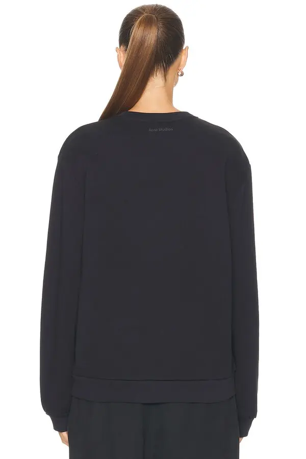 Acne Studios Faihra U Face Crewneck Sweater - Black