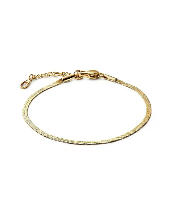 ANA LUISA Stainless Steel Atlas Herringbone Bracelet - Gold