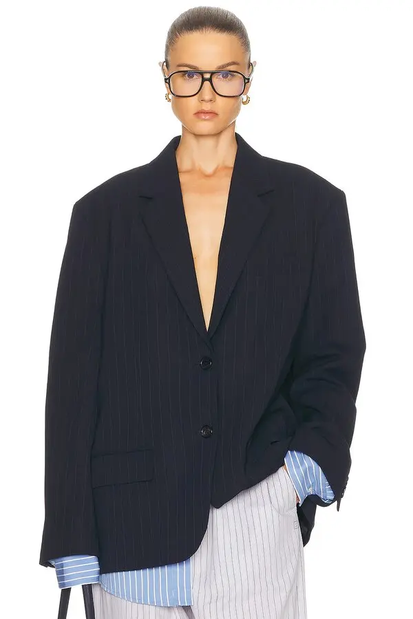 Acne Studios Julaga Suit Blazer - Navy