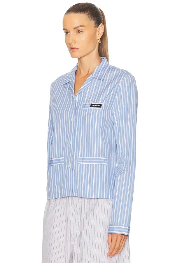 Miu Miu Cotton Button-up Top
