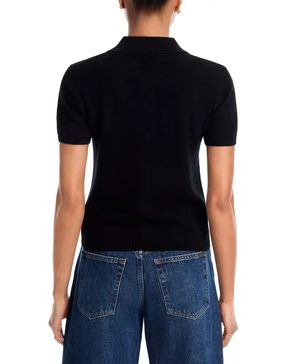 Aqua 100% Cashmere Polo Sweater