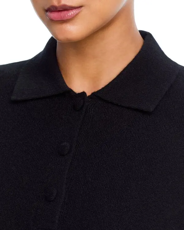 Aqua 100% Cashmere Polo Sweater