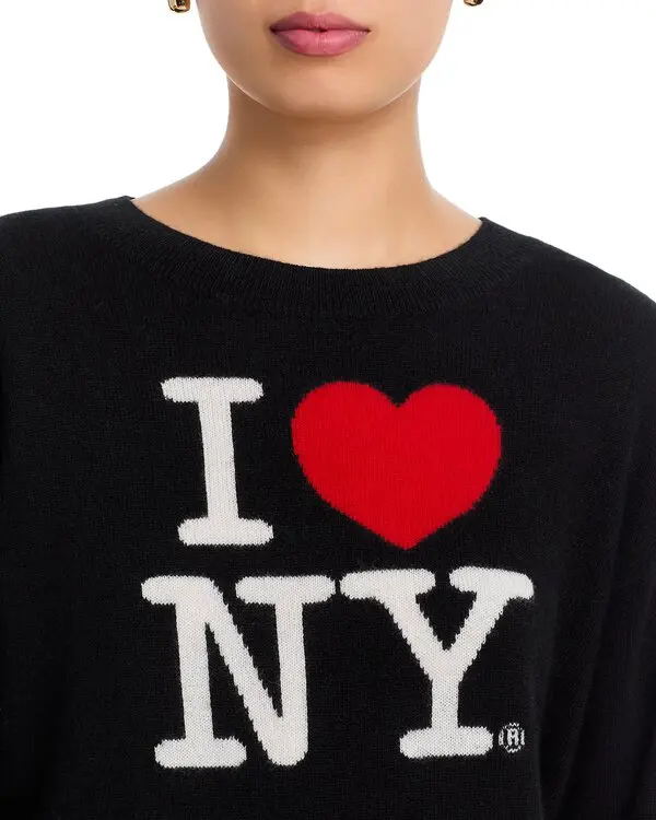 Aqua 100% Cashmere Ilny Crewneck Sweater