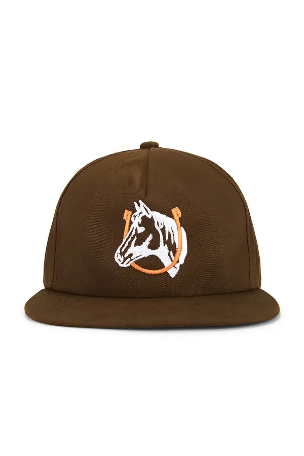 ONE OF THESE DAYS Horse Shoe Logo Cap - Brown