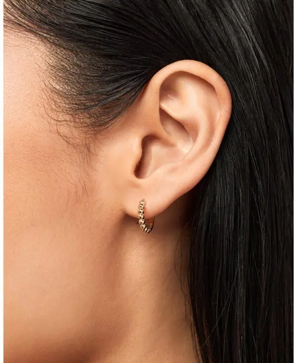 ANA LUISA Small Beaded Hoop Earrings