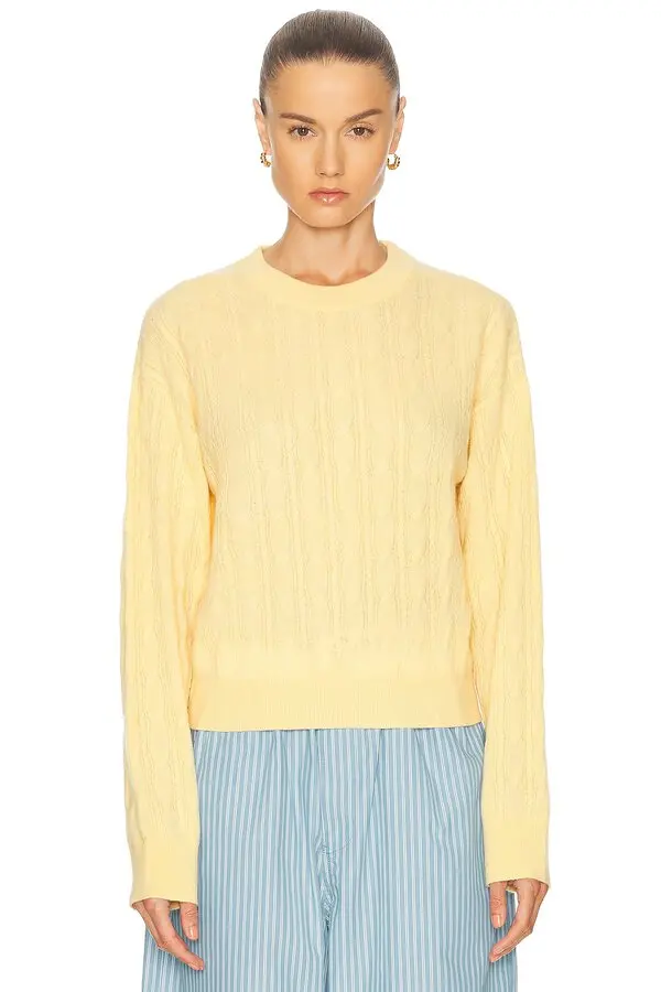 Guest In Residence Cable Collegiate Crew Sweater