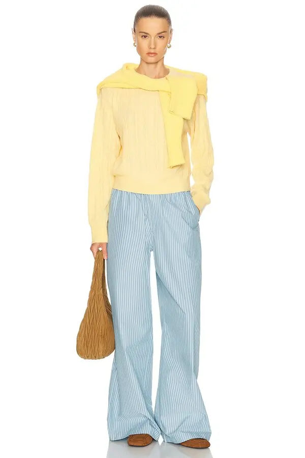 Guest In Residence Cable Collegiate Crew Sweater