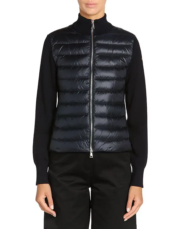 Moncler Cardigan Puffer Jacket - Navy