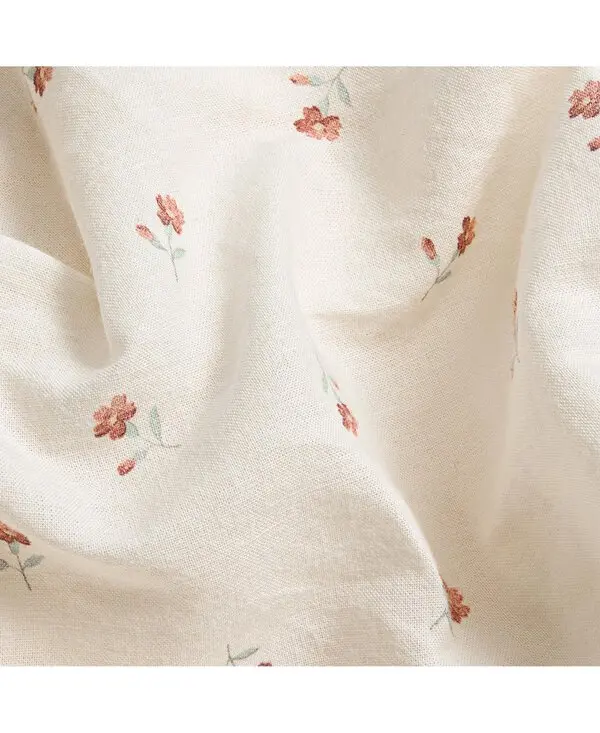 PIGLET IN BED Posy Bud Linen Blend Pillowcase Pair - Pearl