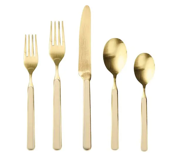 MEPRA 20-piece Fantasia Ice Gold Flatware Set - One-color