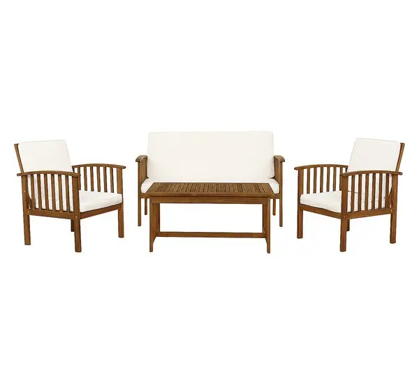 LINON Home Caneel 4-piece Outdoor Chat Set