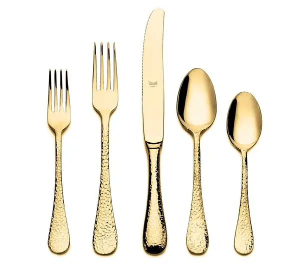 MEPRA 5-piece Epoque Gold Flatware Set - One-color