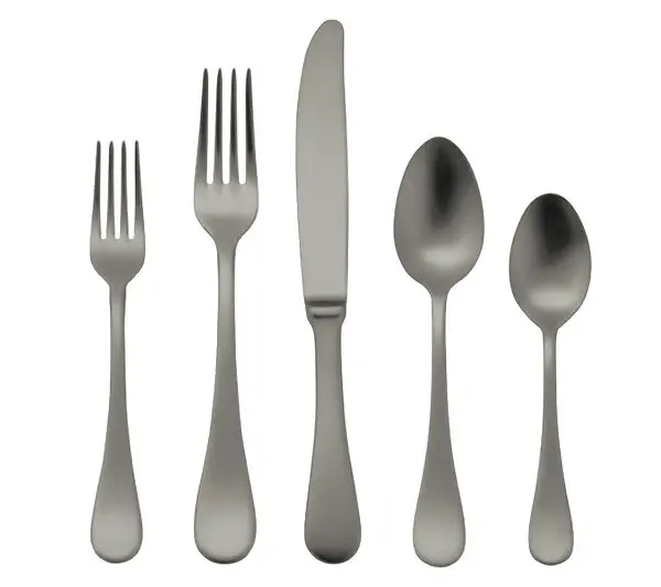 MEPRA 5-piece Brescia Ice Black Gold Flatware S Et - One-color