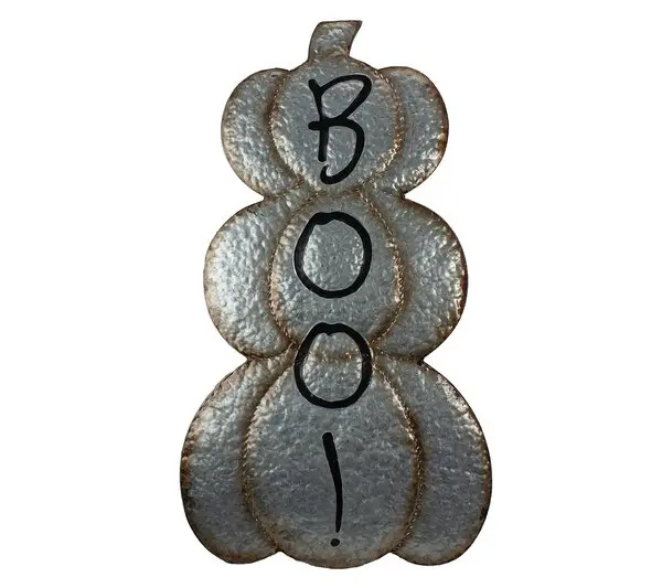 NORTHLIGHT Boo Metal Pumpkin Halloween Decorati On 28 - One-color