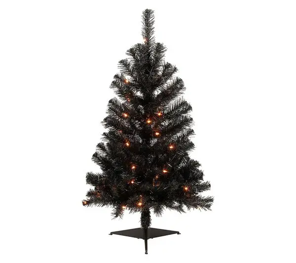 NORTHLIGHT Prelit Noble Spruce Halloween Tree 3 - One-color